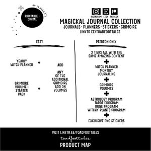 2024 Witch's Year Planner Book of Shadows Grimoire Magick Journal Magic ...