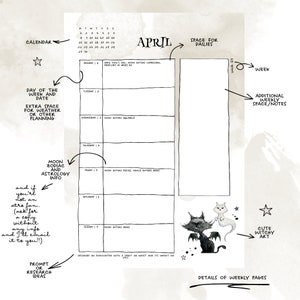 2024 Witch's Year Planner Book of Shadows Grimoire Magick Journal Magic ...