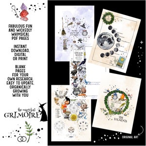 2024 Witch's Year Planner Book of Shadows Grimoire Magick Journal Magic ...