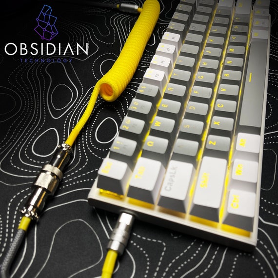 Electronics & Accessories Cables & Cords Yellow & Gray Custom Coiled ...