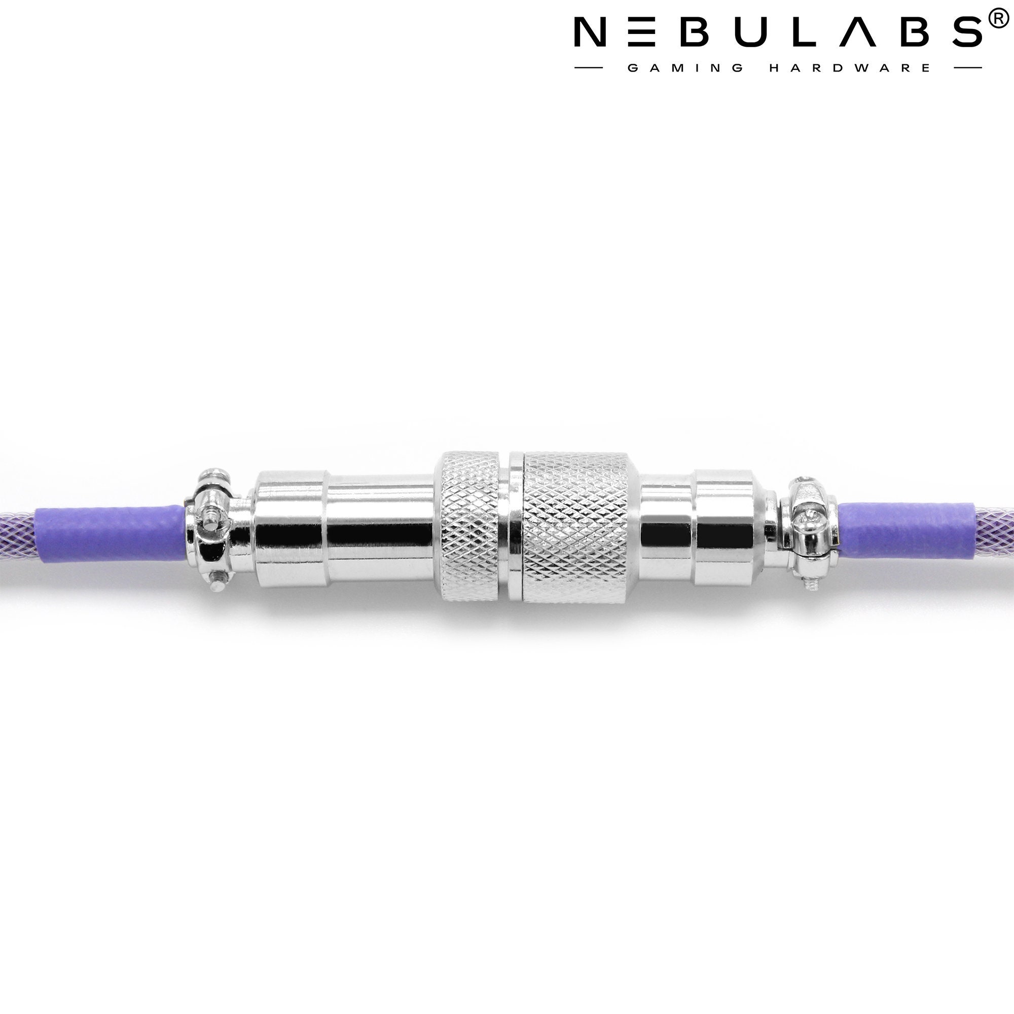 PURPLE - Custom Coiled Braided Aviator GX16 USB-C Mechanical Gaming ...