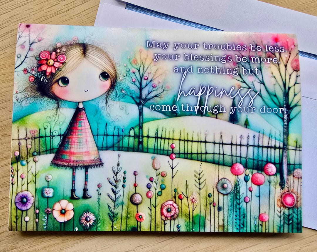 Whimsical Blessing Greeting Card: Encouragement Gift - Etsy