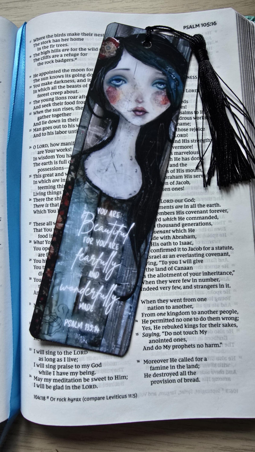 Encouraging Christian Faith Bookmark Bible Book Mark "you Are Beautiful ...