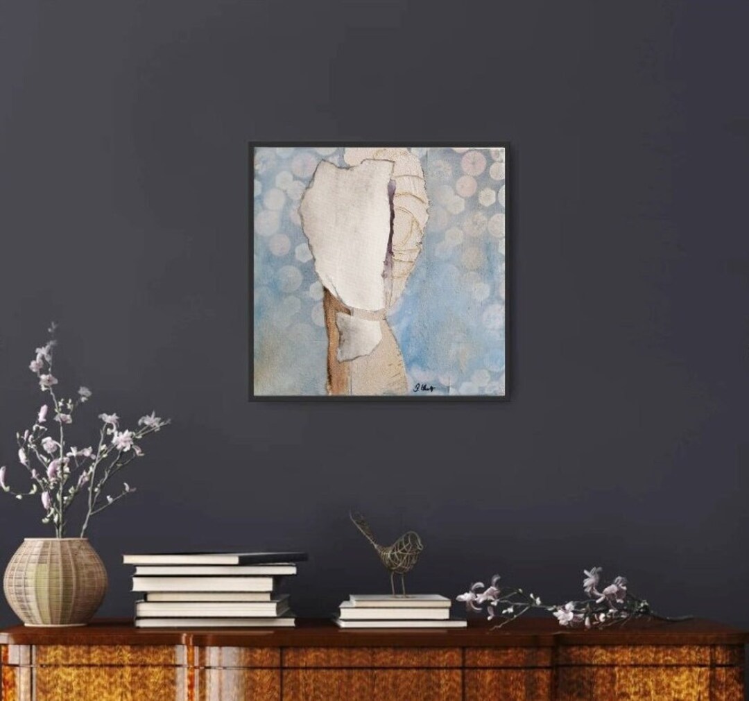 THE MYSTERY Portrait Mixed Media Portrait Abstract - Etsy