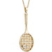 14K Gold Diamond Tennis Racket Sport Necklace Racquetball - Etsy