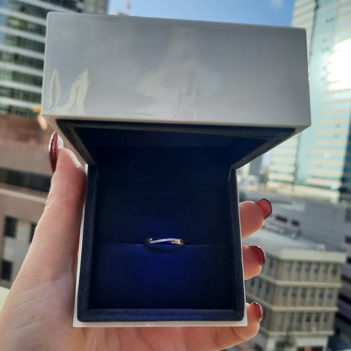 Mobius Ring Gold Mobius Ring Delicate Ring Diamonds Mobius | Etsy