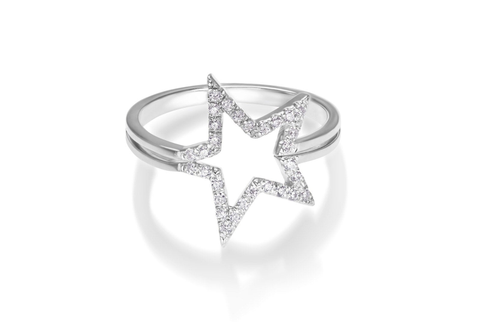 Diamant-Stern-Ring Gold Stern Ring Stern Ring 022 ct | Etsy