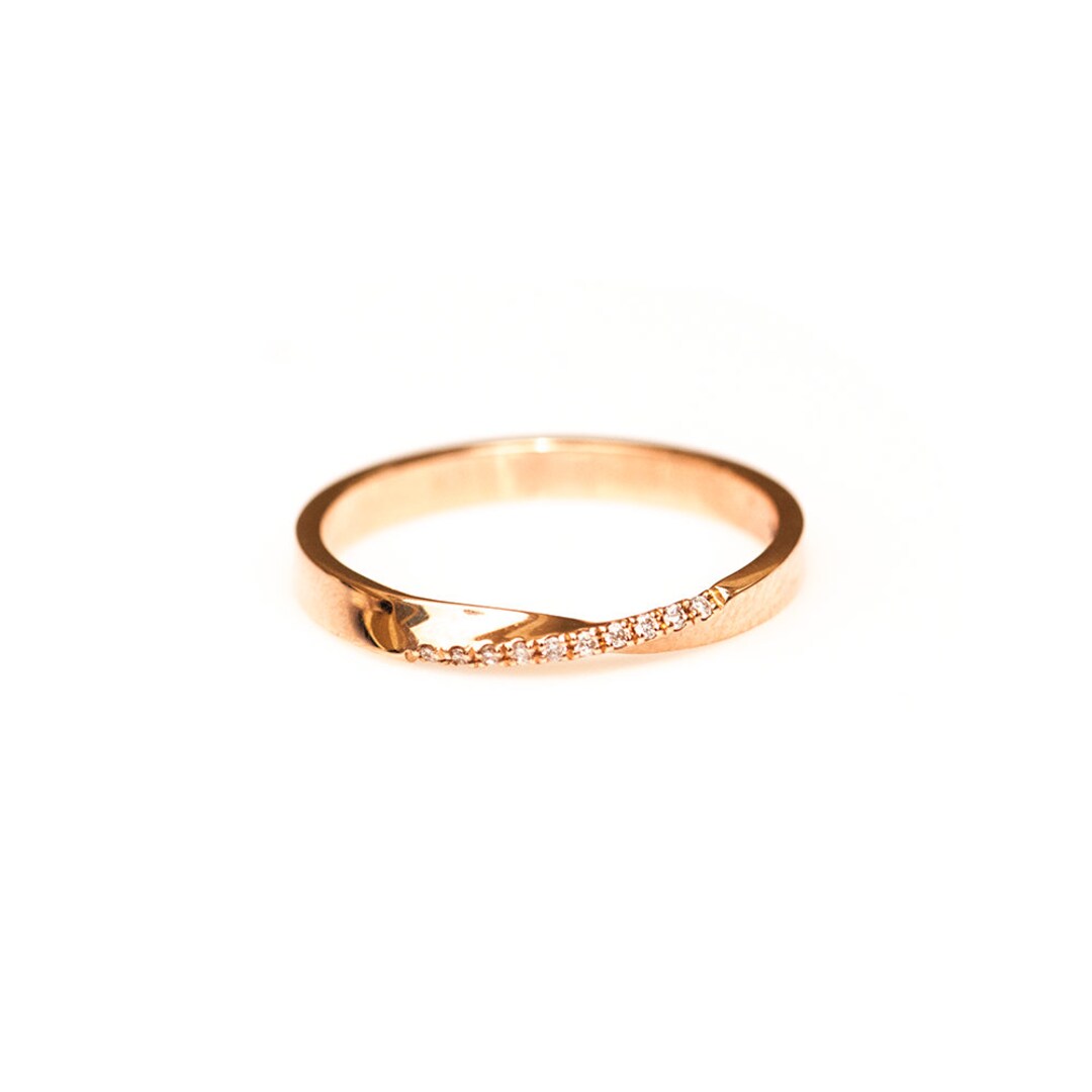 Mobius Ring, Diamond Mobius Ring, Gold Mobius, Wedding Band, White ...