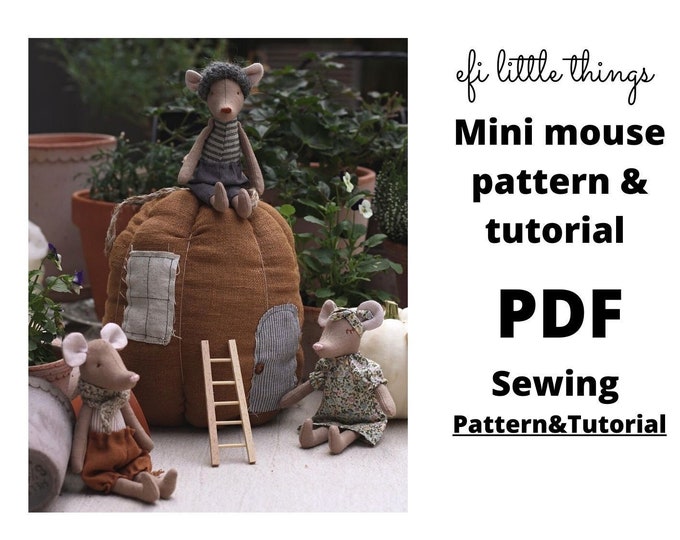 Mini Mouse 16 Cm Soft Toy Sewing Pattern and Tutorial - Etsy
