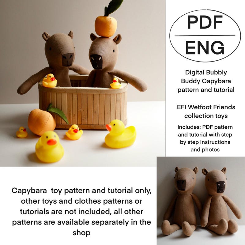 Capybara Cuddly Toys - Etsy UK