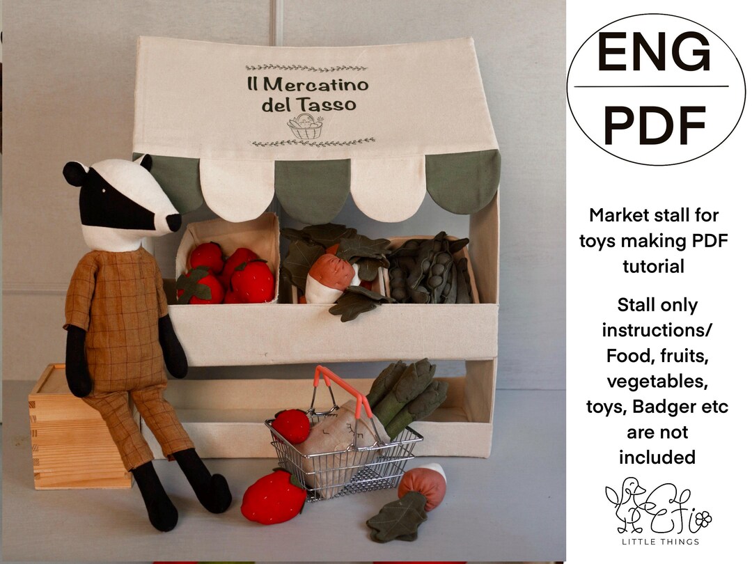Toys Pretend Play Market Stall PDF Making Tutorial - Etsy