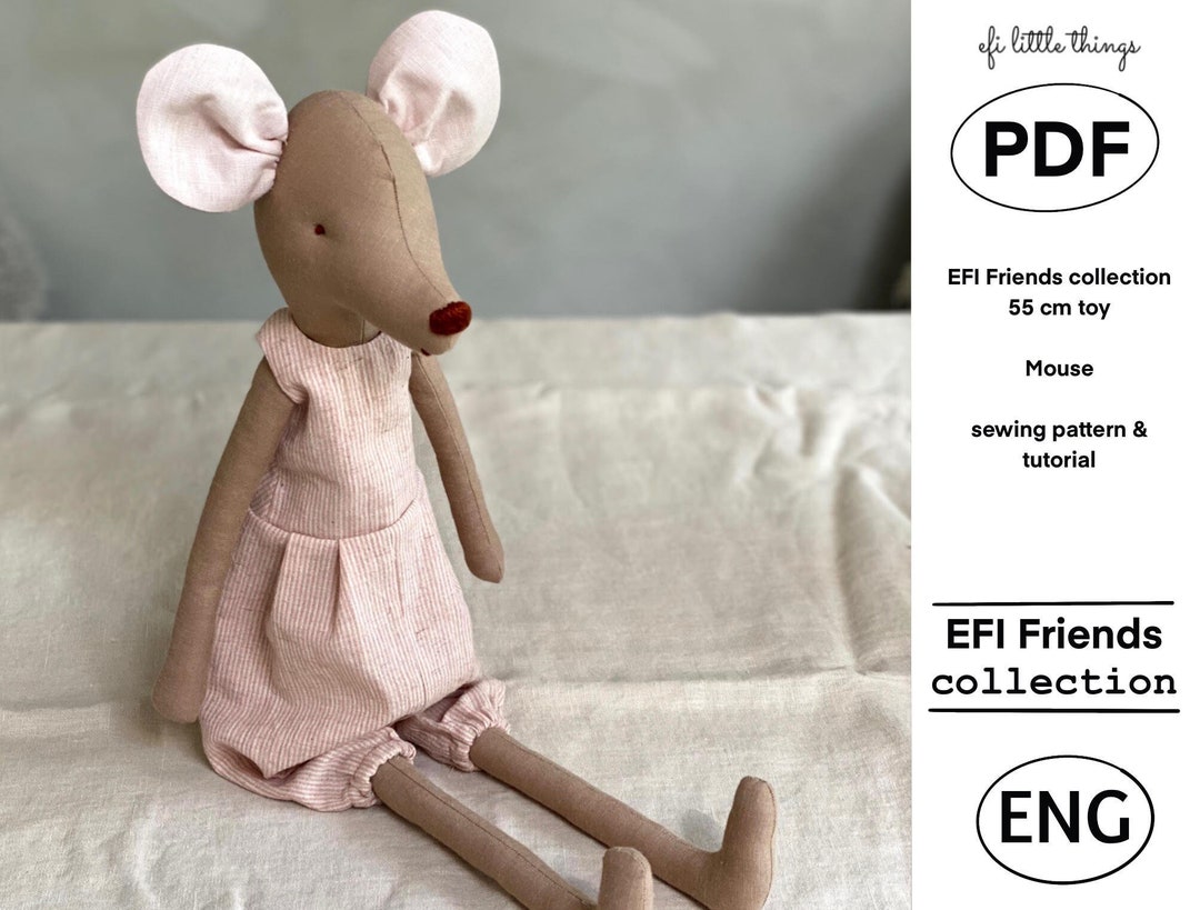 Tutorial & Pattern Mouse Toy Doll PDF Sewing Guide and Pattern - Etsy