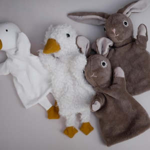 Rabbit and Goose Puppets PDF Sewing Pattern and Tutorial - Etsy