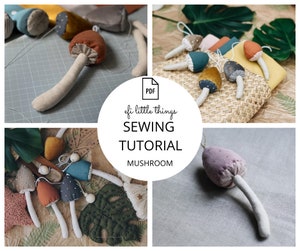 MUSHROOMS and LEAVES Sewing Pattern. PDF Pattern and Tutorial. - Etsy ...