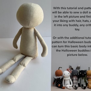 Not Just Halloween Buddies Doll Soft Toy Rag Doll Sewing Pattern and ...