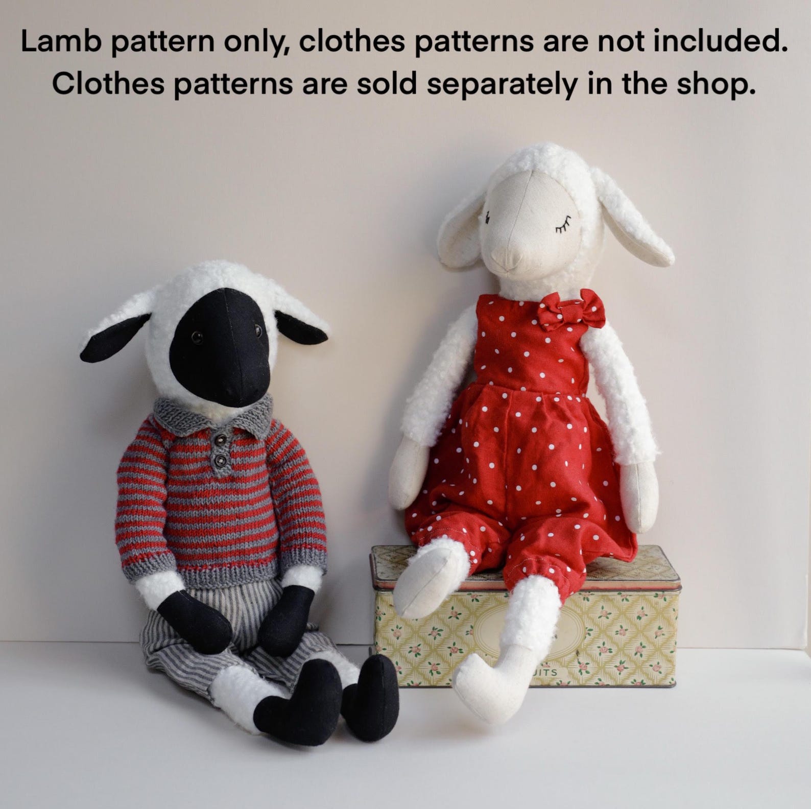 Lamb Sheep 55 Cm Soft Toy Doll Toy Making PDF Pattern and Tutorial - Etsy