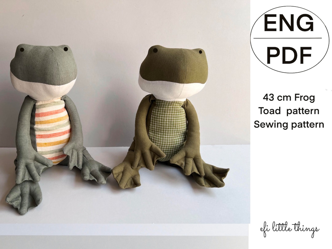 Frog Toad Soft Squashy Toy Sewing PDF Pattern and PDF Tutorial - Etsy