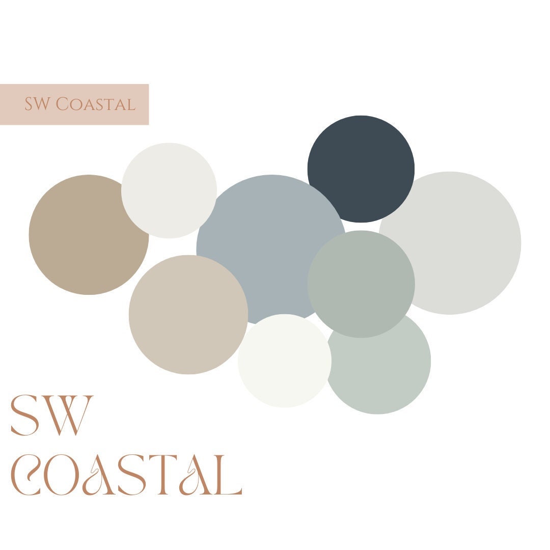 Coastal Sherwin Williams Color, Paint Palette, Beach Paint Palette ...