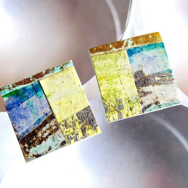 Hand Painted Paper Earrings - Etsy