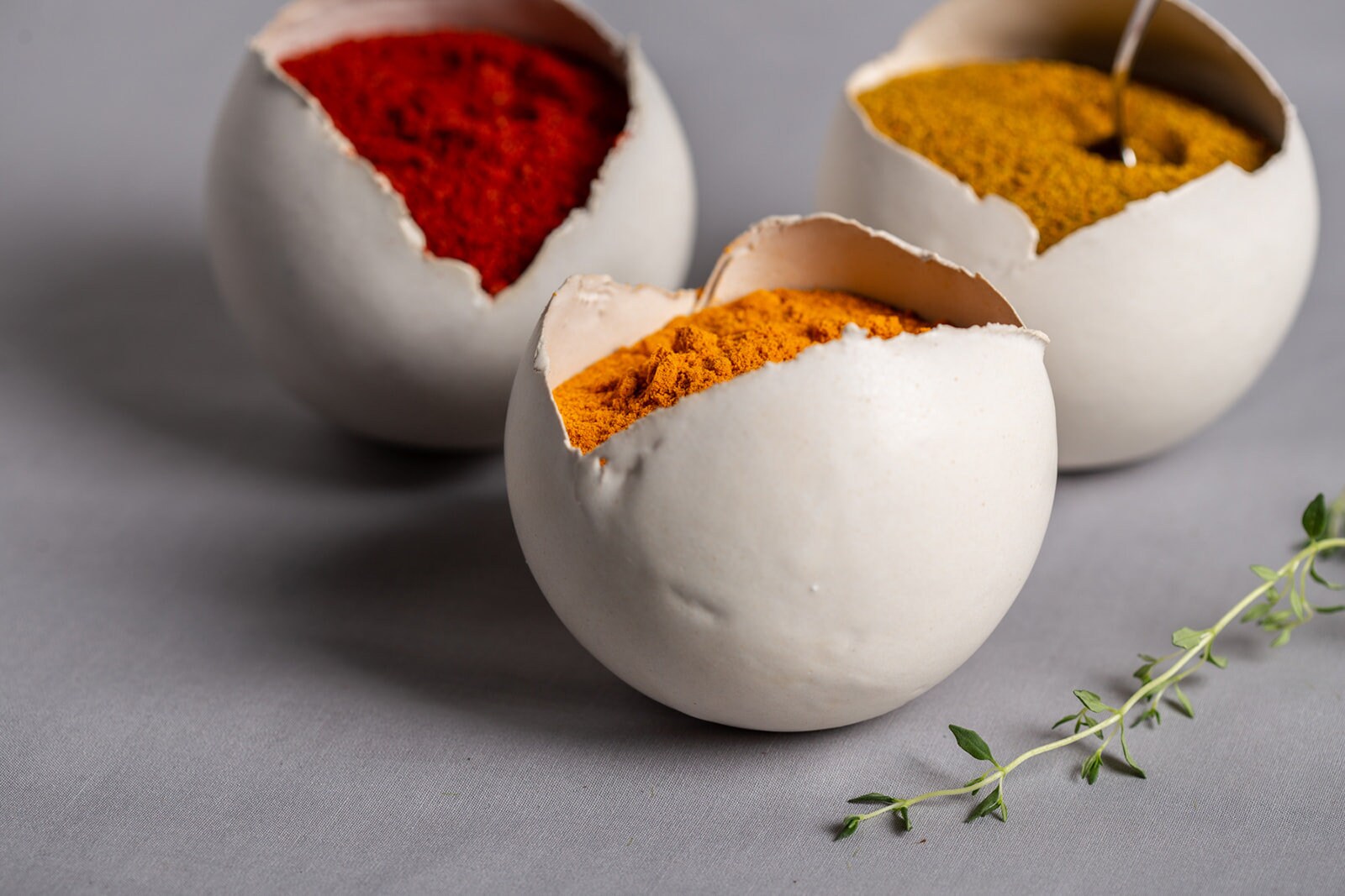 Set of 3 Small Ceramic Condiment Bowls, Contemporary Spices Dish - Etsy