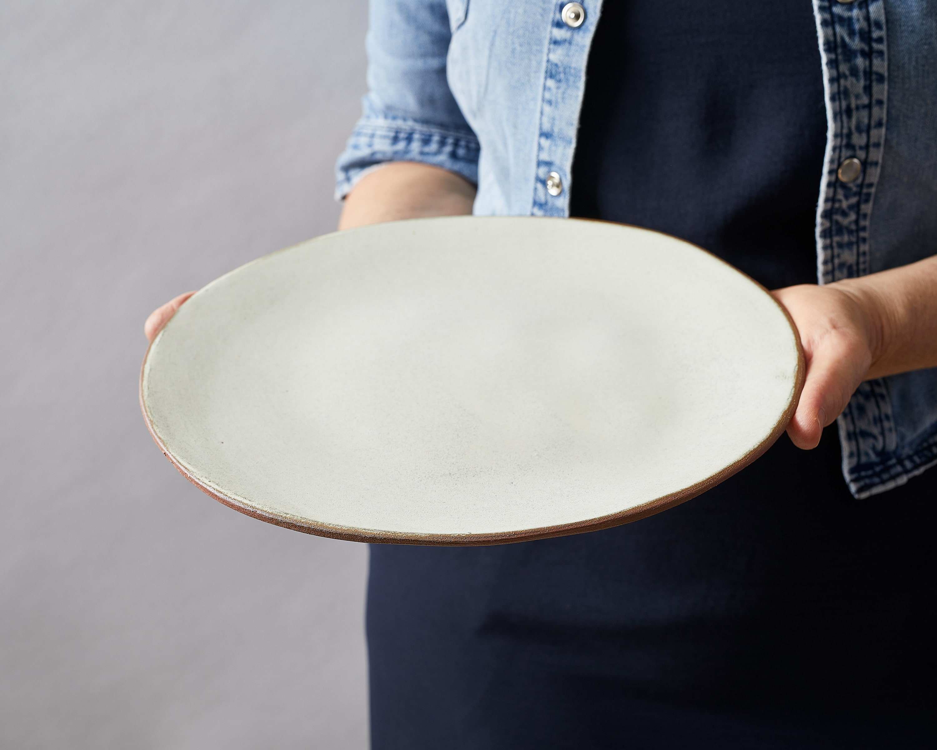 Set of 2 off White Handmade Pottery Dinner Plates - Etsy