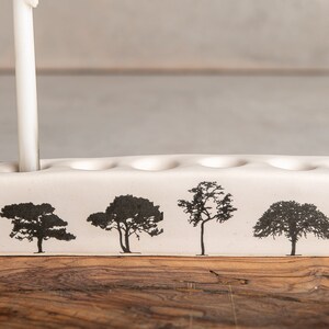 White Modern Hanukkah Menorah With Tree, Jewish Hanukkah Menorah ...
