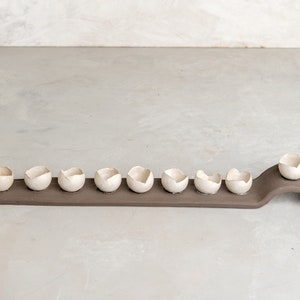 Unique Handmade in Israel Modern Hanukkah Menorah, Jewish Pottery ...