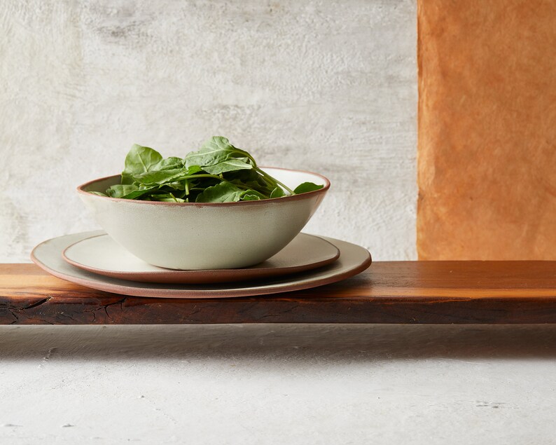 Off White Terracotta Clay Handmade Ceramic Dinnerware Set for - Etsy