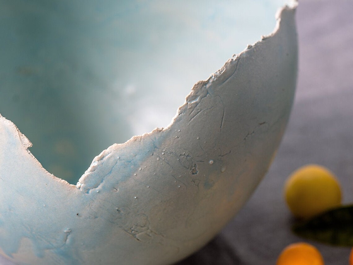 X-Large Sky Blue Contemporary Ceramic Planter Round Vase for | Etsy