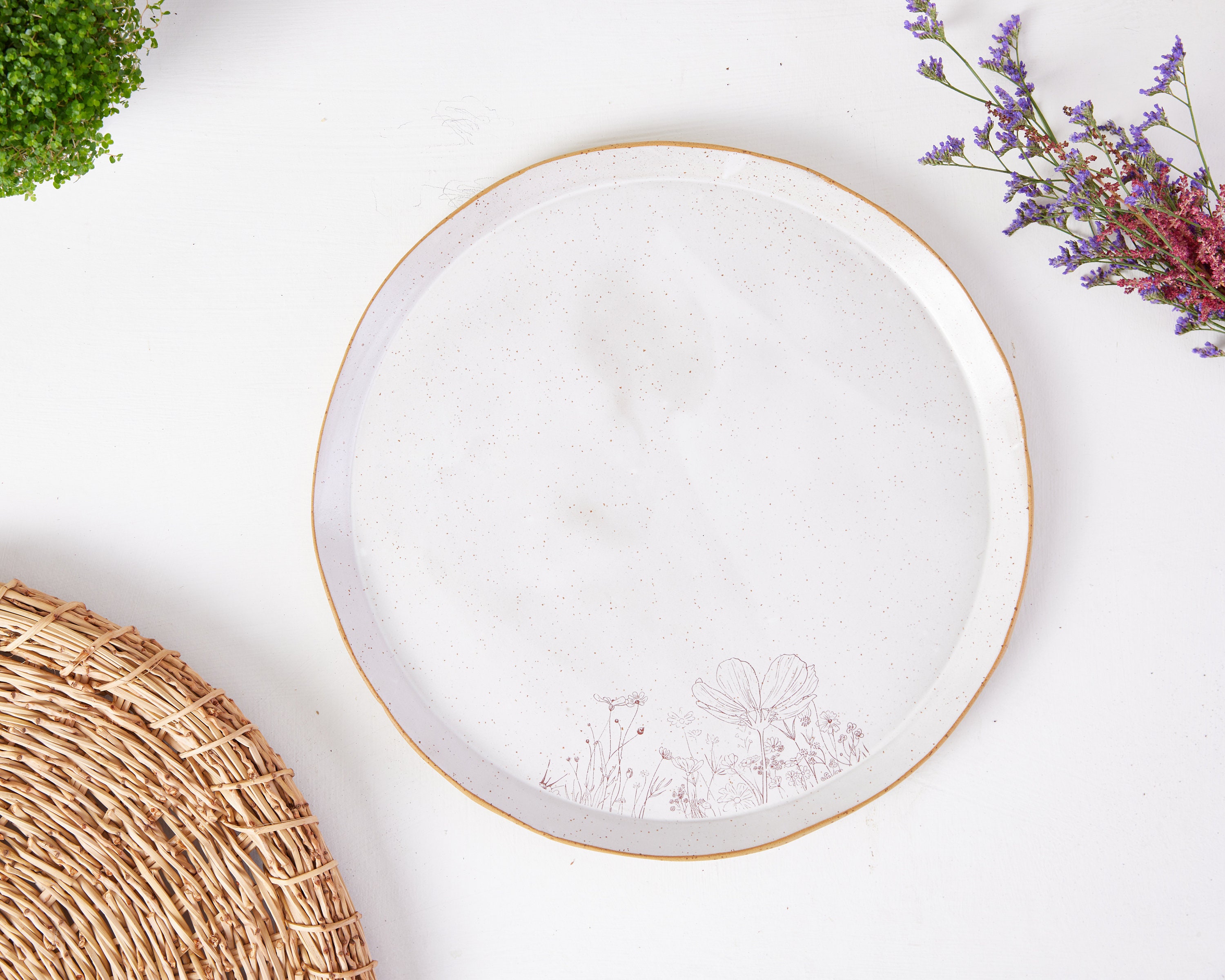Extra Large White Ceramic Round Serving Platter Ceramic Cake - Etsy