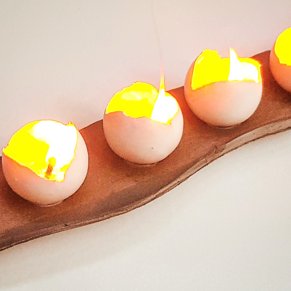 Modern Hanukkah Menorah, Jewish Hanukkah Menorah, Ceramic White Large ...