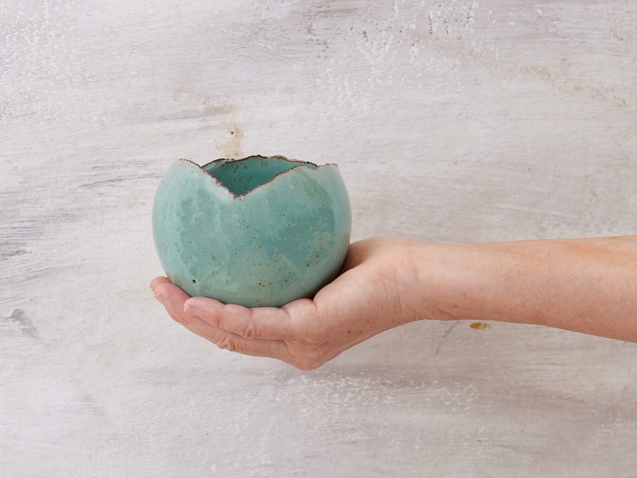 Turquoise Ceramic Votive Candle Holder, Eclectic Bohemian Romantic ...