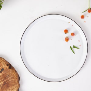 Extra Large Light Blue Round Serving Platter, Decorative Round Plate ...