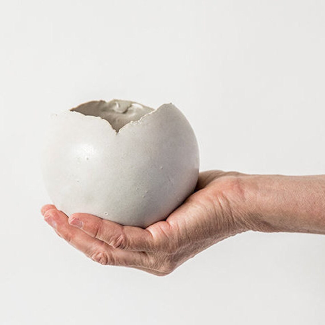 Set of 2 Medium White Ceramic Egg-shape Planters - Etsy