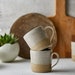 Set of 2 Rustic Cream Ceramic Coffee Mugs Pottery Handmade - Etsy