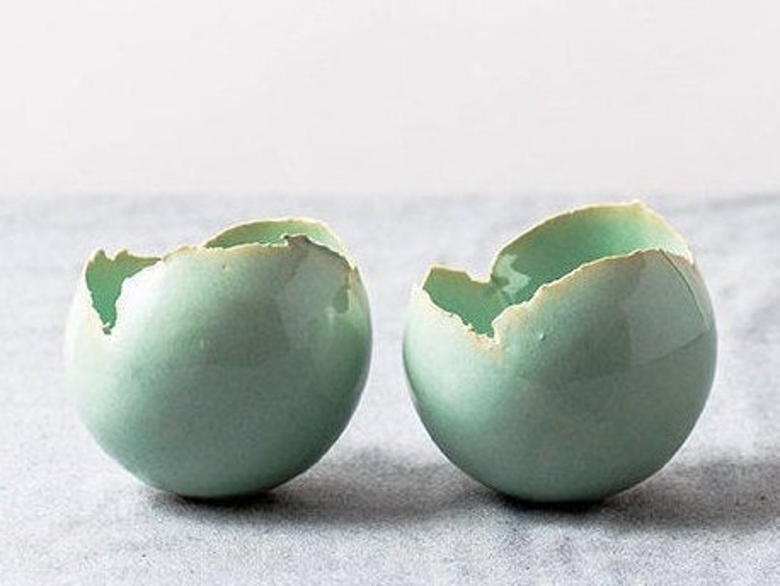 Set of 2 Small Light Green Ceramic Vases | Etsy