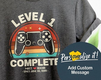 1st Anniversary Gift Retro Video Game Shirt Funny 1 Year | Etsy