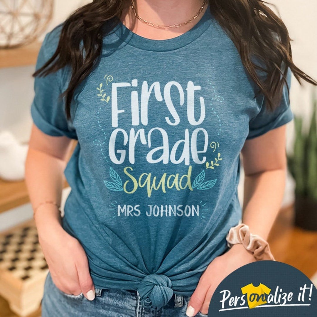 First Grade Squad Teacher Squad Shirt Grade Level Shirt Team - Etsy