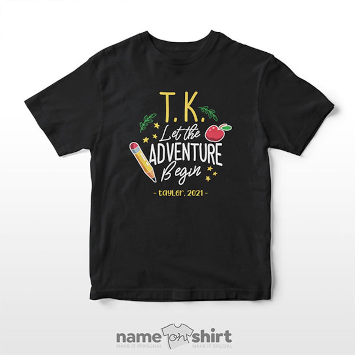 Tk Shirts First Day of School Kids Shirt Personalized Shirt - Etsy