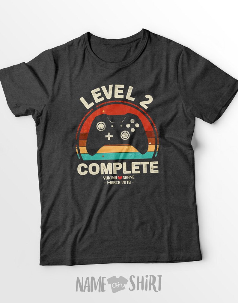 2nd Anniversary Gift Retro Video Game Shirt Funny 2 Year | Etsy