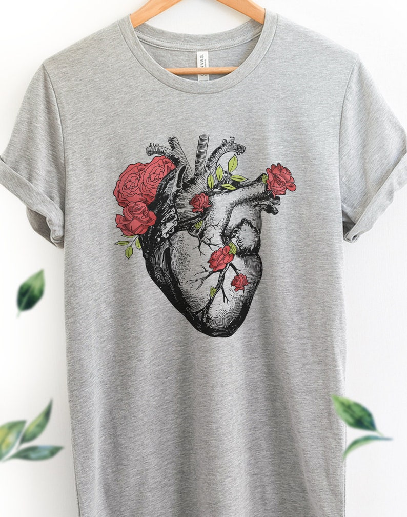 Heart Shirt Anatomy Tshirt Human Heart Shirt Anatomy Nerd | Etsy