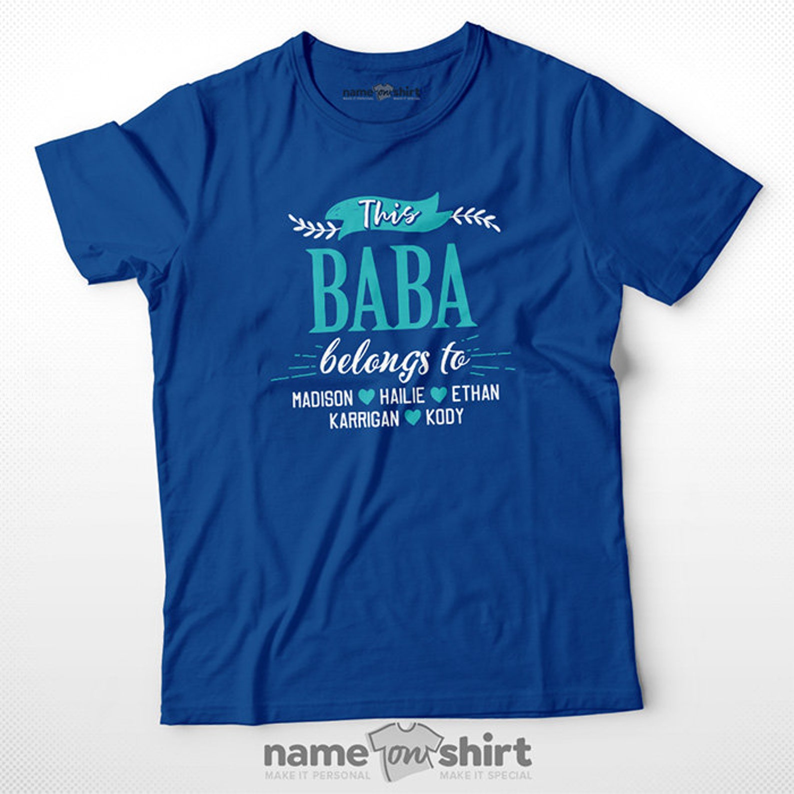 Baba Personalized Baba Shirt Baba Gifts From Grandkids Baba - Etsy