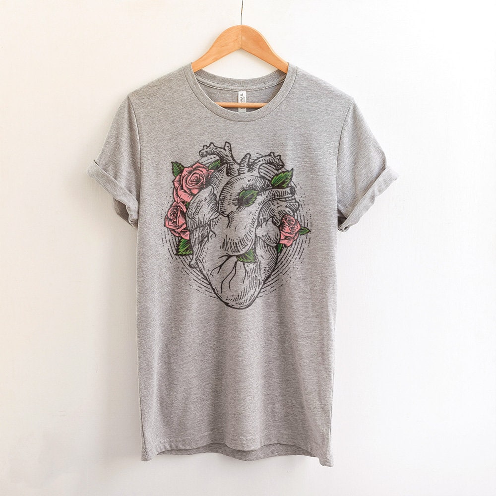 Heart Shirt Anatomy Tshirt Human Heart Shirt Anatomy Nerd | Etsy