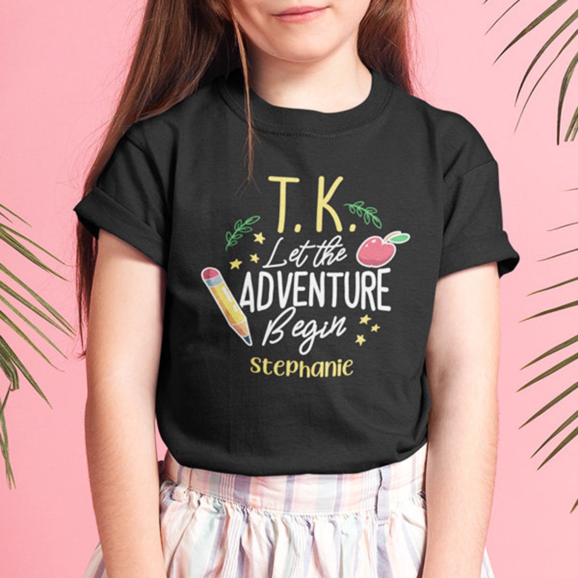 Tk Shirts First Day of School Kids Shirt Personalized Shirt - Etsy