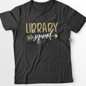 Library Squad Shirt Librarian Tshirt Library Lover Library Science ...