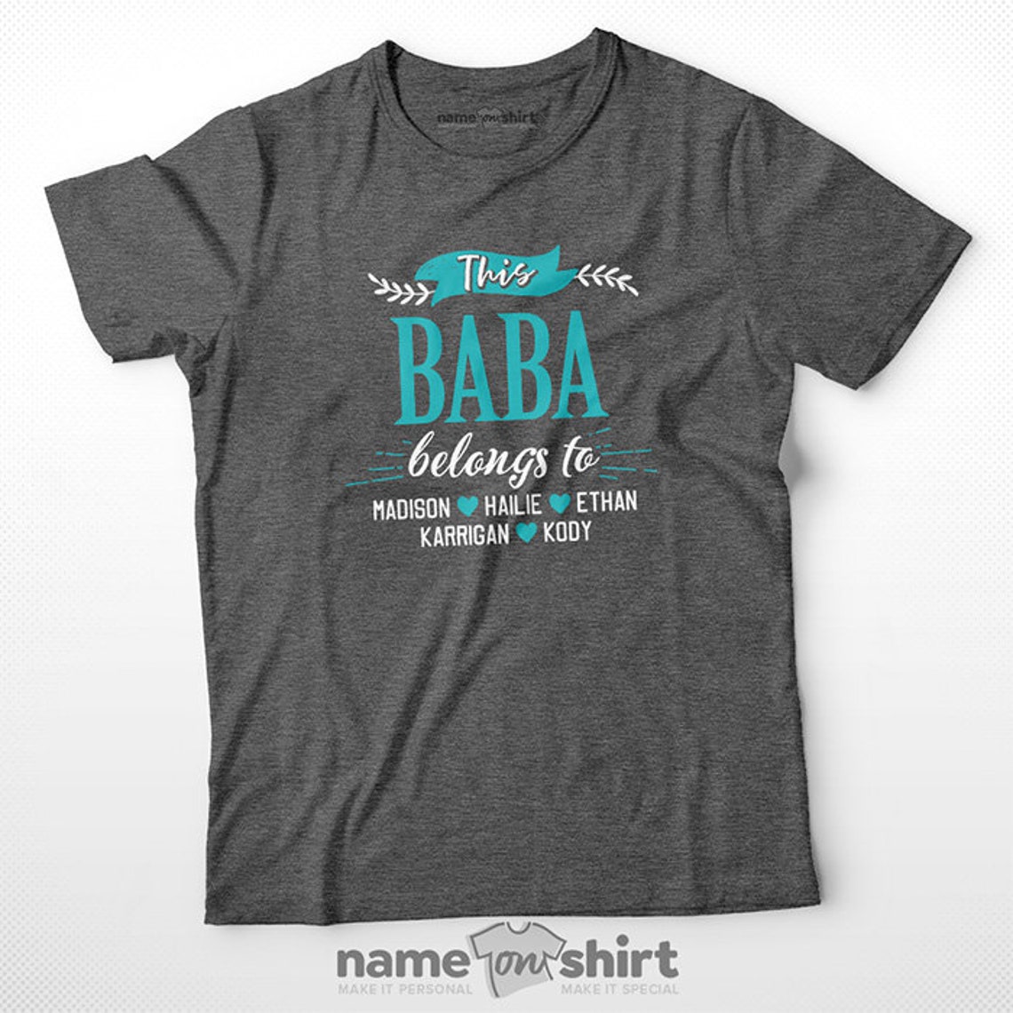 Baba Personalized Baba Shirt Baba Gifts From Grandkids Baba - Etsy