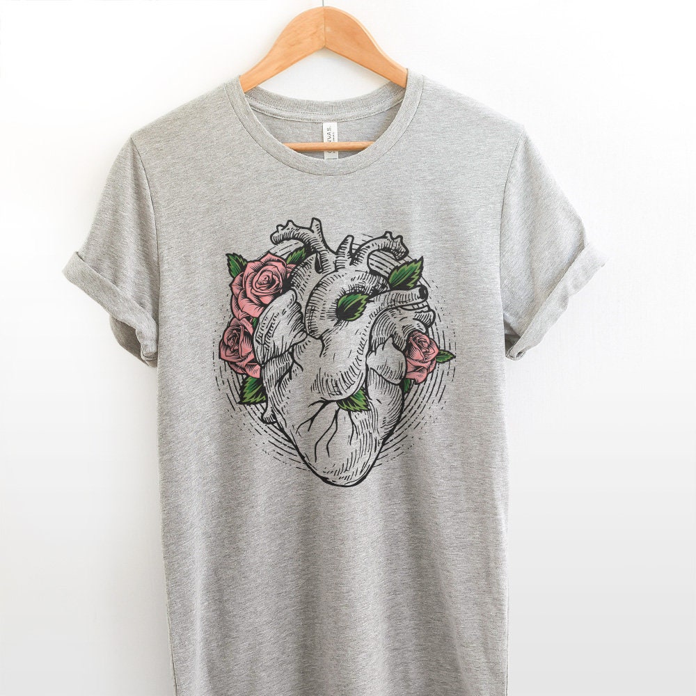 Heart Shirt Anatomy Tshirt Human Heart Shirt Anatomy Nerd | Etsy