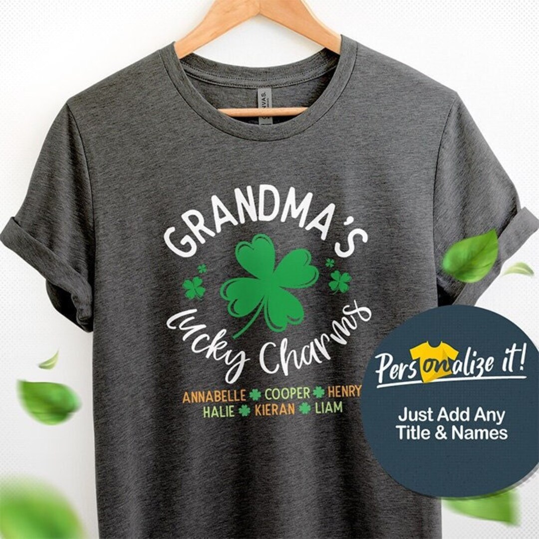 Personalized Lucky Charms Shirt Grandma Shirts St Patricks Day Shirt ...