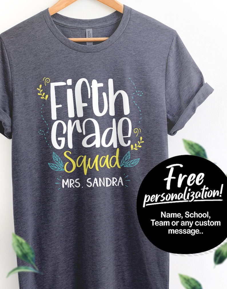 Fifth Grade Squad Teacher Squad Shirt Grade Level Shirt Team - Etsy