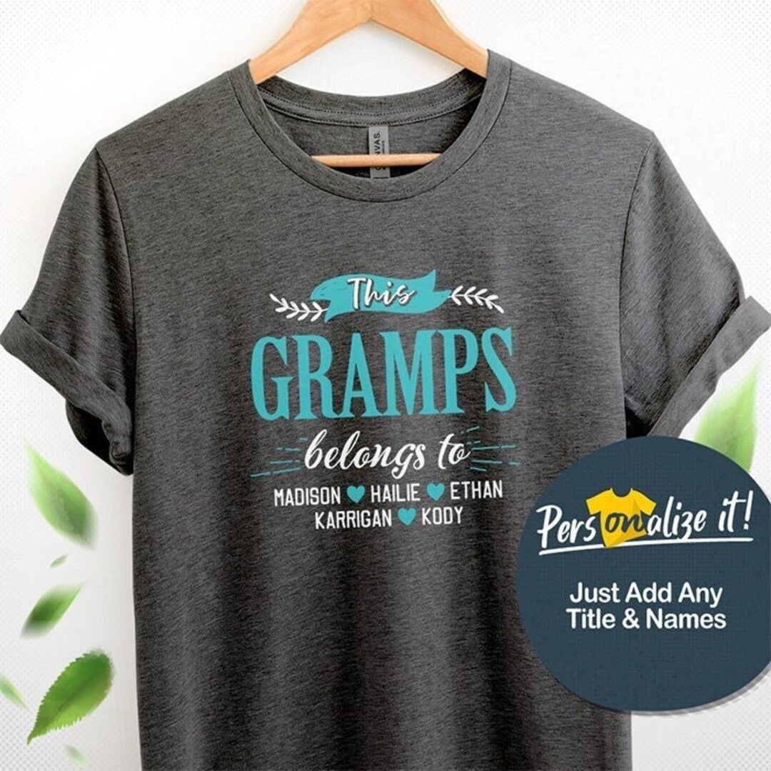 Personalized Gramps Shirt Gramps Gift for Gramps Gramps Tshirt Grandpa ...